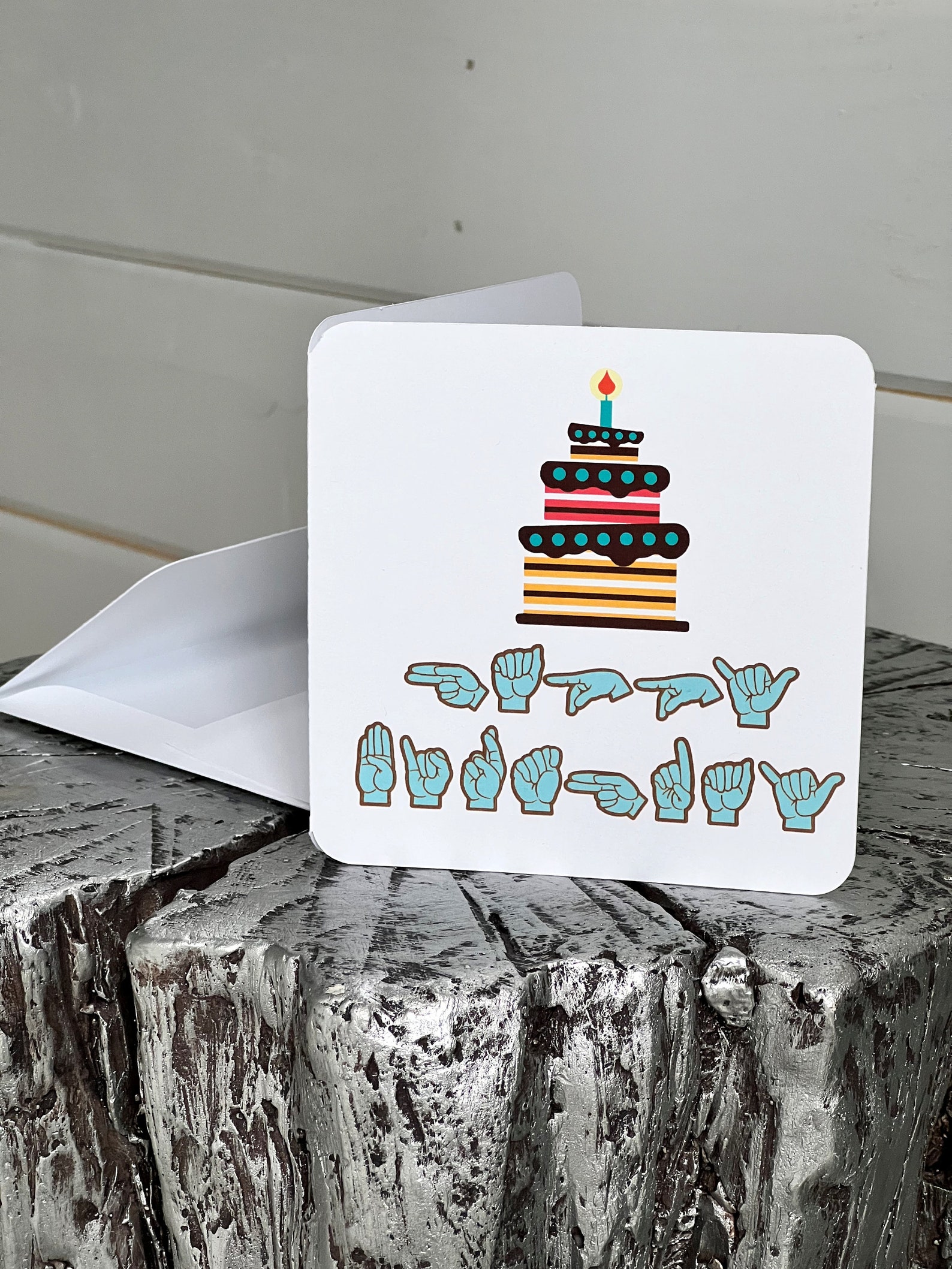 Sign Language Birthday Card / ASL Happy Birthday Card / Sign | Etsy