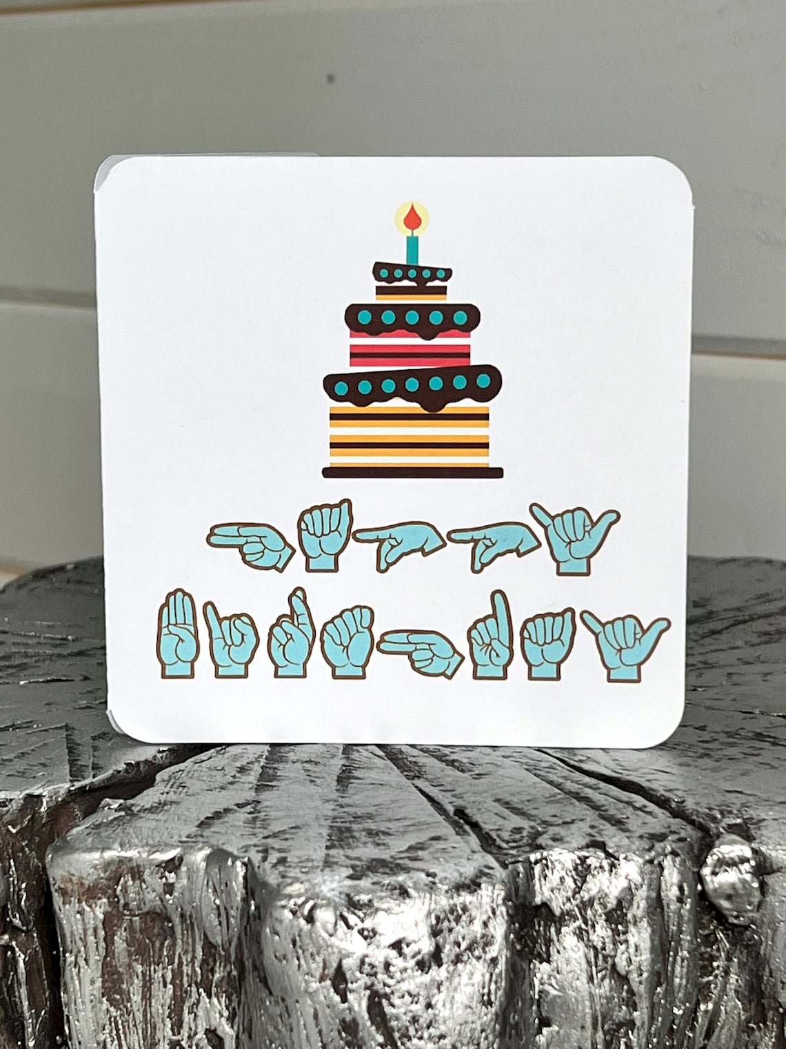 Sign Language Birthday Card / ASL Happy Birthday Card / Sign | Etsy