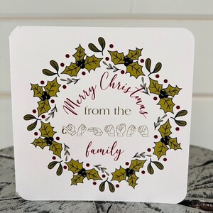 Personalized ASL Christmas Card / Sign Language Happy Holidays Card ...