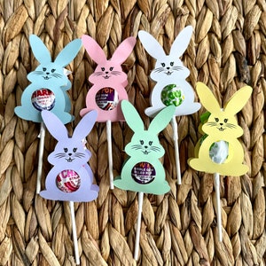 Easter Lollipop Holders / Easter Basket Stuffers / Bunny Lollipop Cover ...