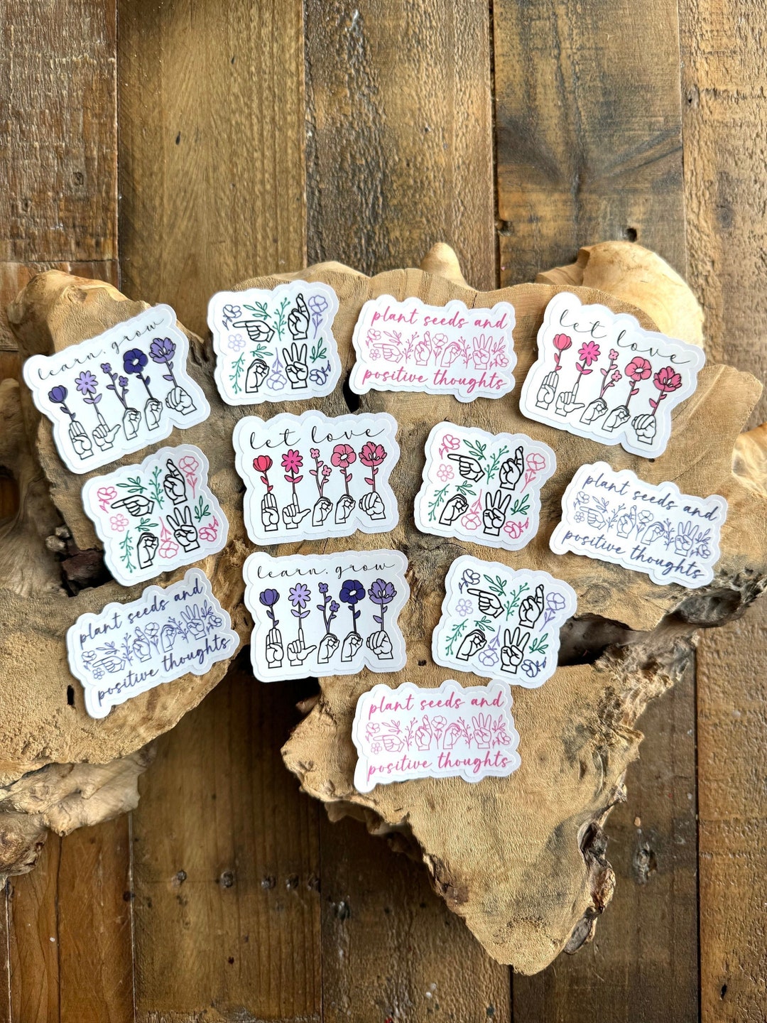 Sign Language Stickers / ASL Decals / ASL Sticker Pack / Inspirational ...