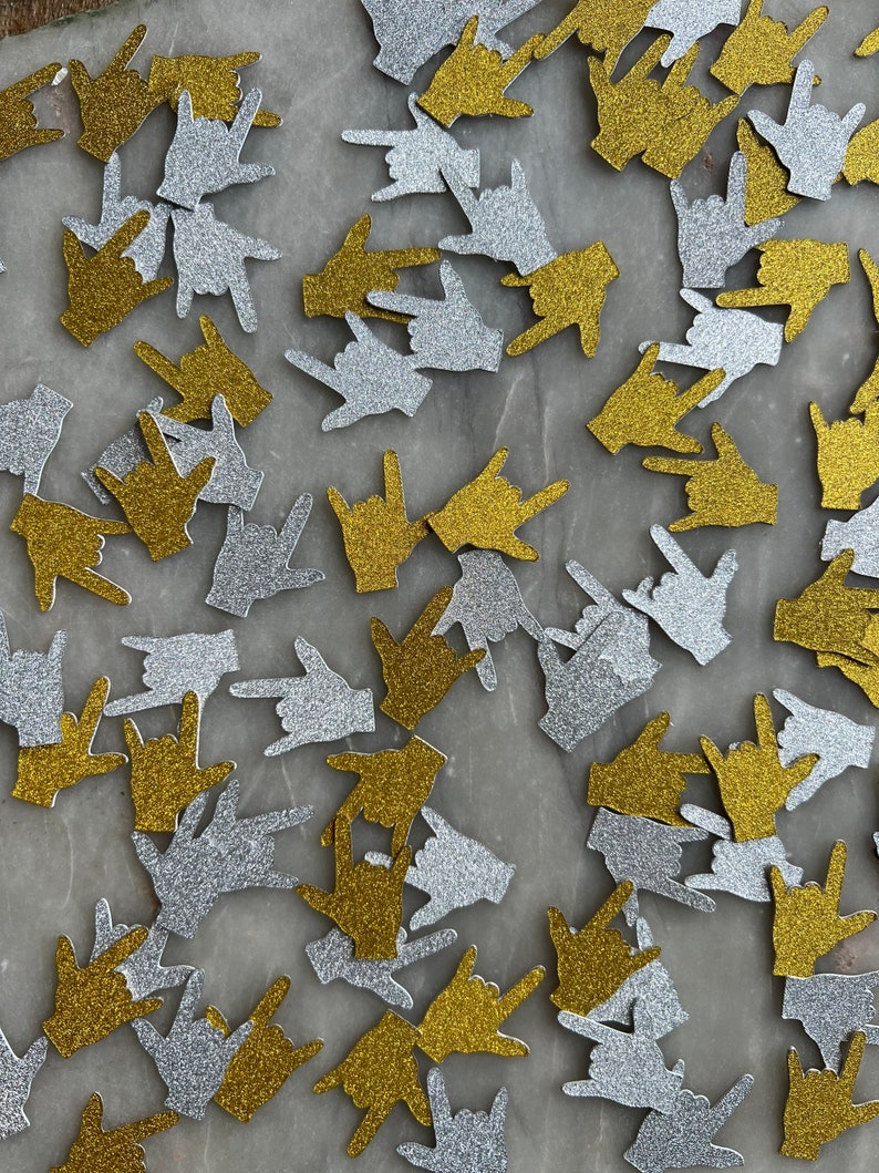 ASL Confetti / Sign Language Confetti / ASL I Love You / Sign Language ...