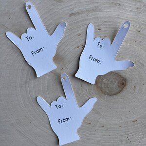 Sign Language Gift Tags / ASL Valentines Day Gift / ASL Gift Tag / Sign ...