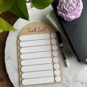 Task List Dry Erase Board / to Do List White Board / Time Organization ...