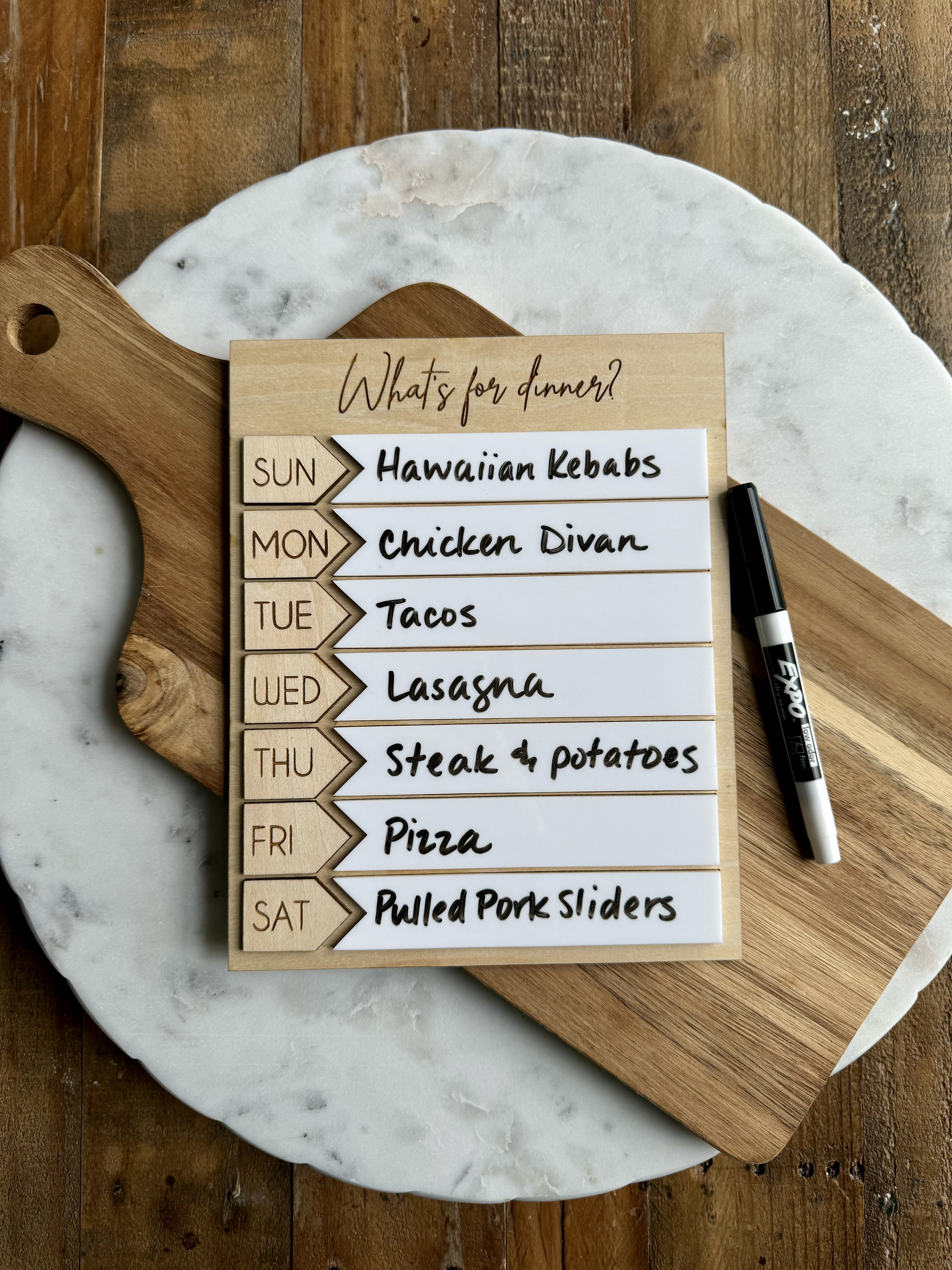 What’s for Dinner Dry Erase Board / Meal Planning Schedule / Kitchen ...