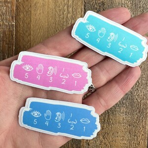 Mental Health Stickers / Five Senses Grounding / Mindfulness Therapy ...