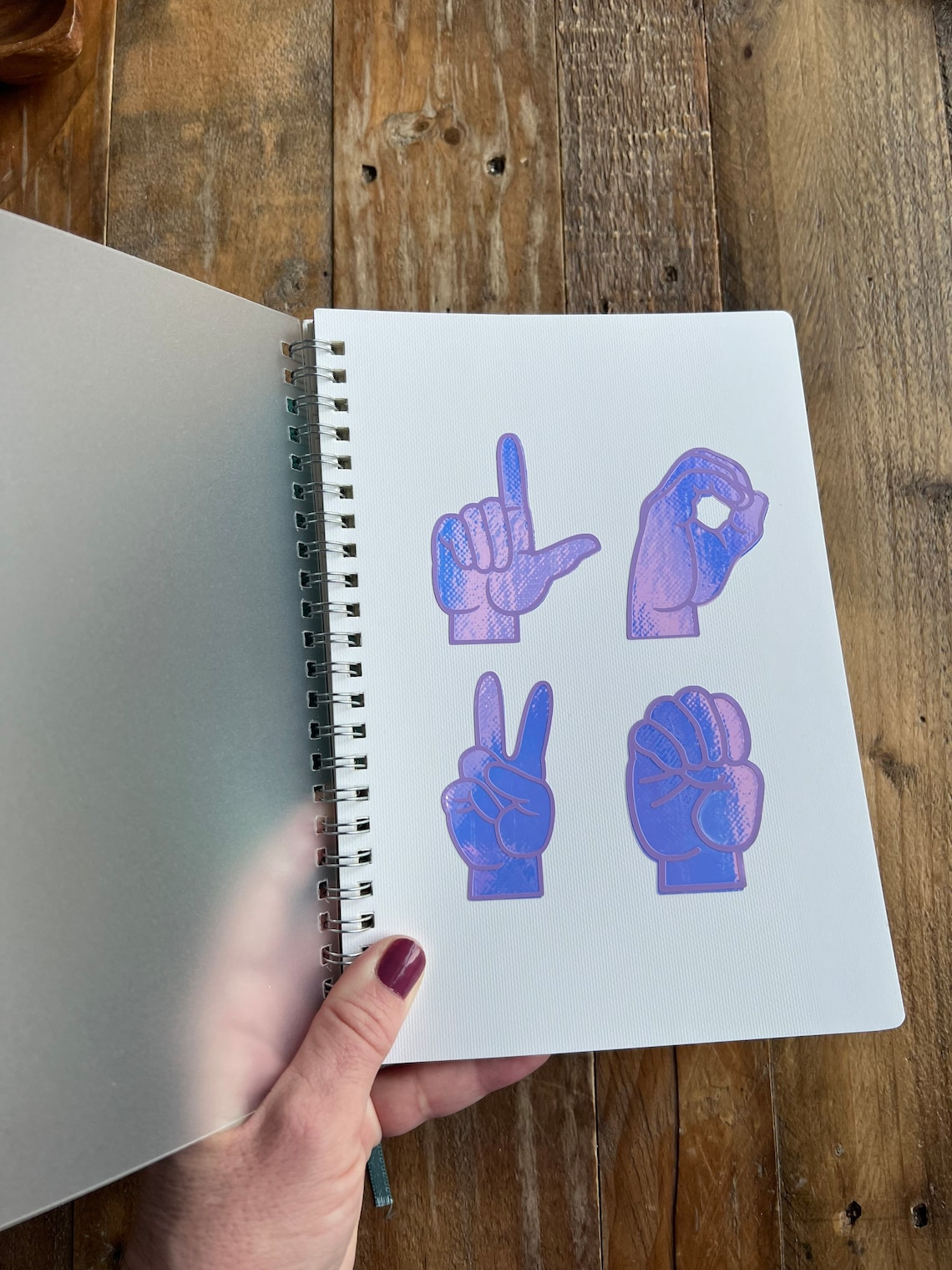 Sign Language Notebook / ASL Notebook / Holographic Notebook / ASL Love ...