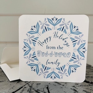 Personalized ASL Christmas Card / Sign Language Happy Holidays Card ...