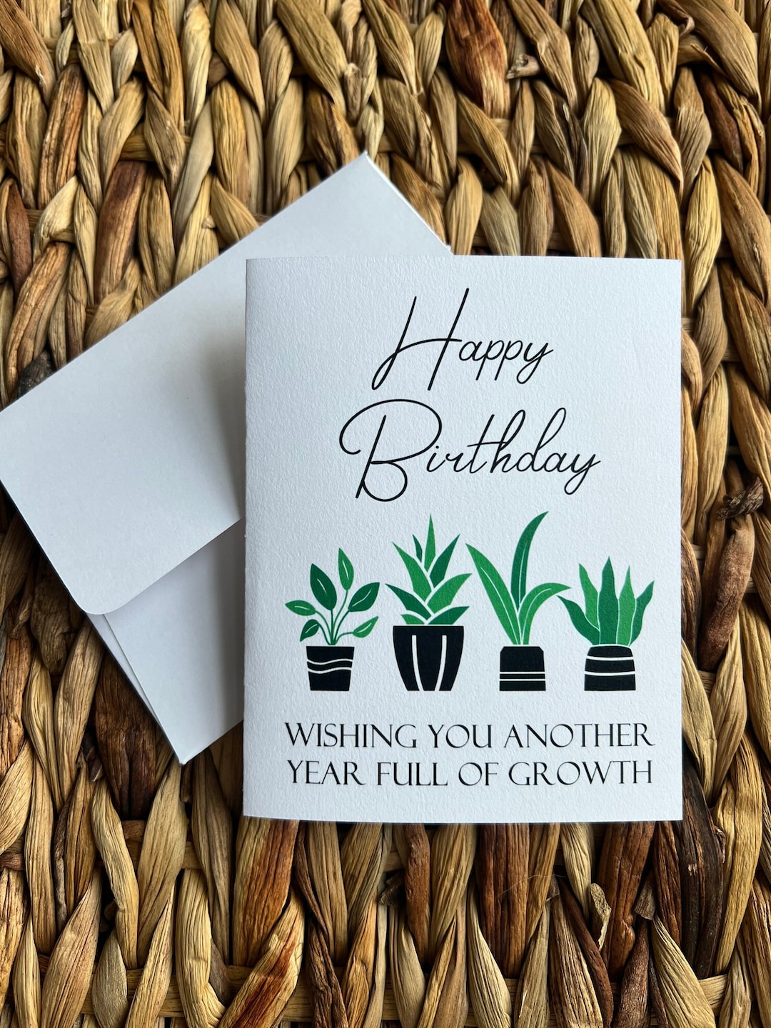 Happy Birthday Card / Birthday Plants Card / Another Year of Growth ...