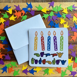 Sign Language Birthday Card / ASL Happy Birthday Card / Sign Language ...