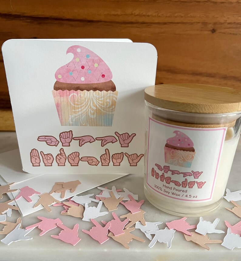 ASL Candle Set / Sign Language Birthday Gift / ASL Gift for Her ...