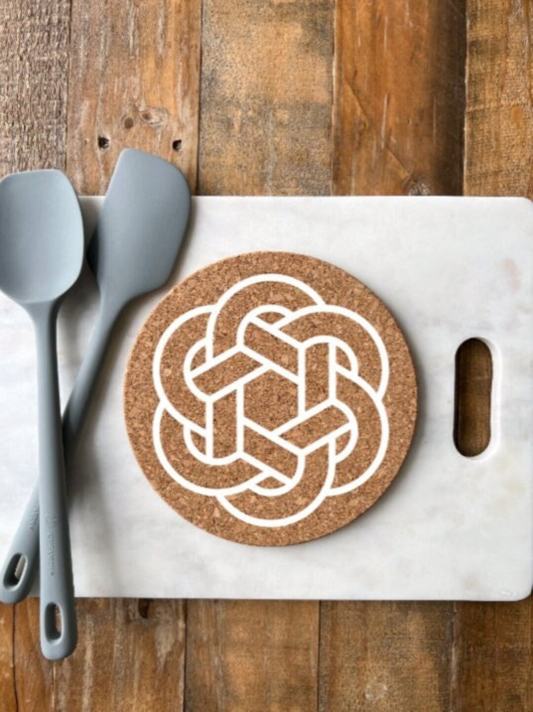 Celtic Knot Trivet / Irish Kitchen Décor / Cork Hot Pads / Hostess Gift ...