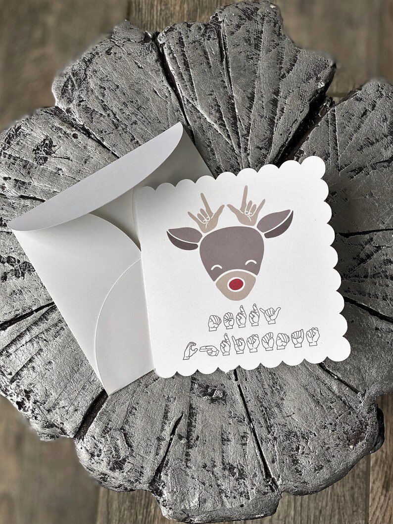 ASL Christmas Card / Sign Language Greeting Card / ASL - Etsy