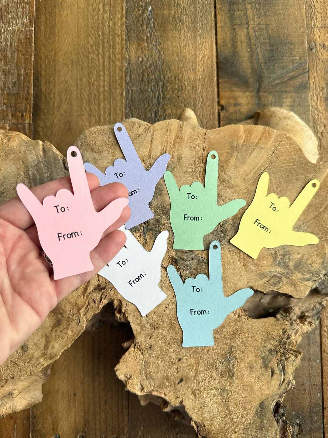 Sign Language Gift Tags / ASL Valentines Day Gift / ASL Gift Tag / Sign ...