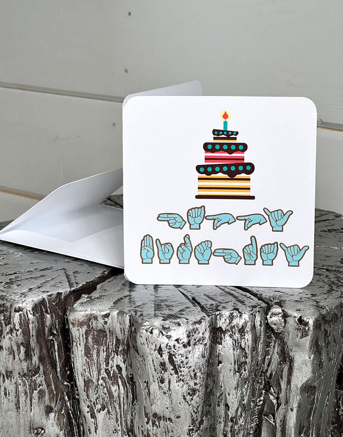 Sign Language Birthday Card / ASL Happy Birthday Card / Sign | Etsy