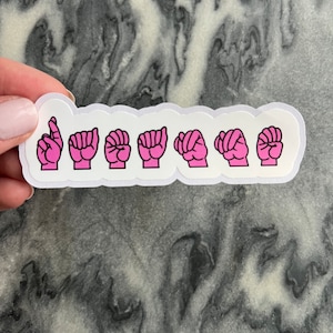 Personalized Sign Language Name Sticker / Custom ASL Name Decal / ASL ...