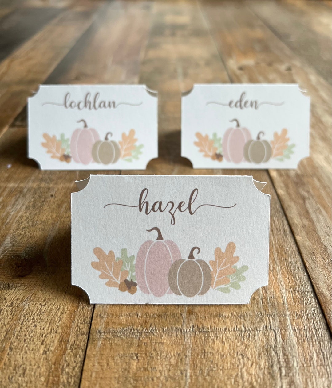 Personalized Thanksgiving Place Cards / Custom Thanksgiving Name Tags ...