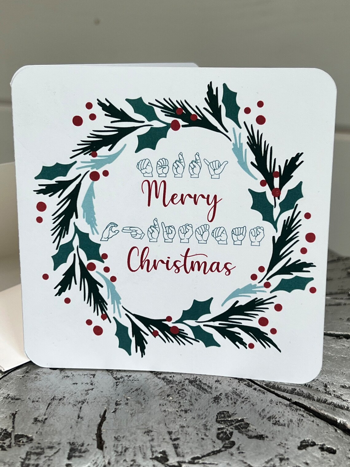 ASL Christmas Card / Sign Language Greeting Card / Sign Language ...