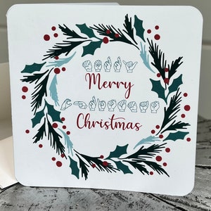 ASL Christmas Card / Sign Language Greeting Card / Sign Language ...