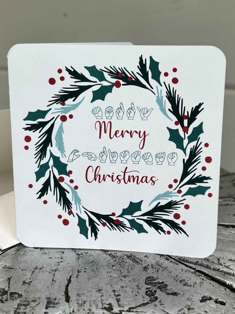 ASL Christmas Card / Sign Language Greeting Card / Sign Language ...