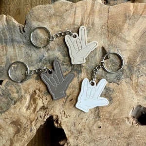 ASL I Love You Keychain / Sign Language Gift / Sign Language Key Ring ...