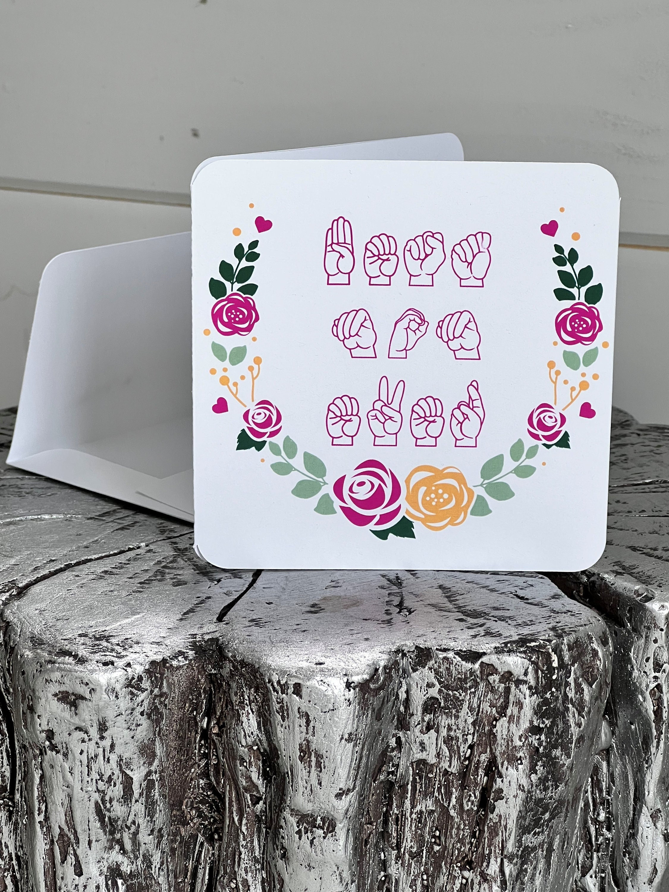 Sign Language Mother's Day Card / ASL Best Mom Ever Card / - Etsy