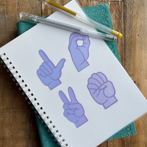 Sign Language Notebook / ASL Notebook / Holographic Notebook / ASL Love ...