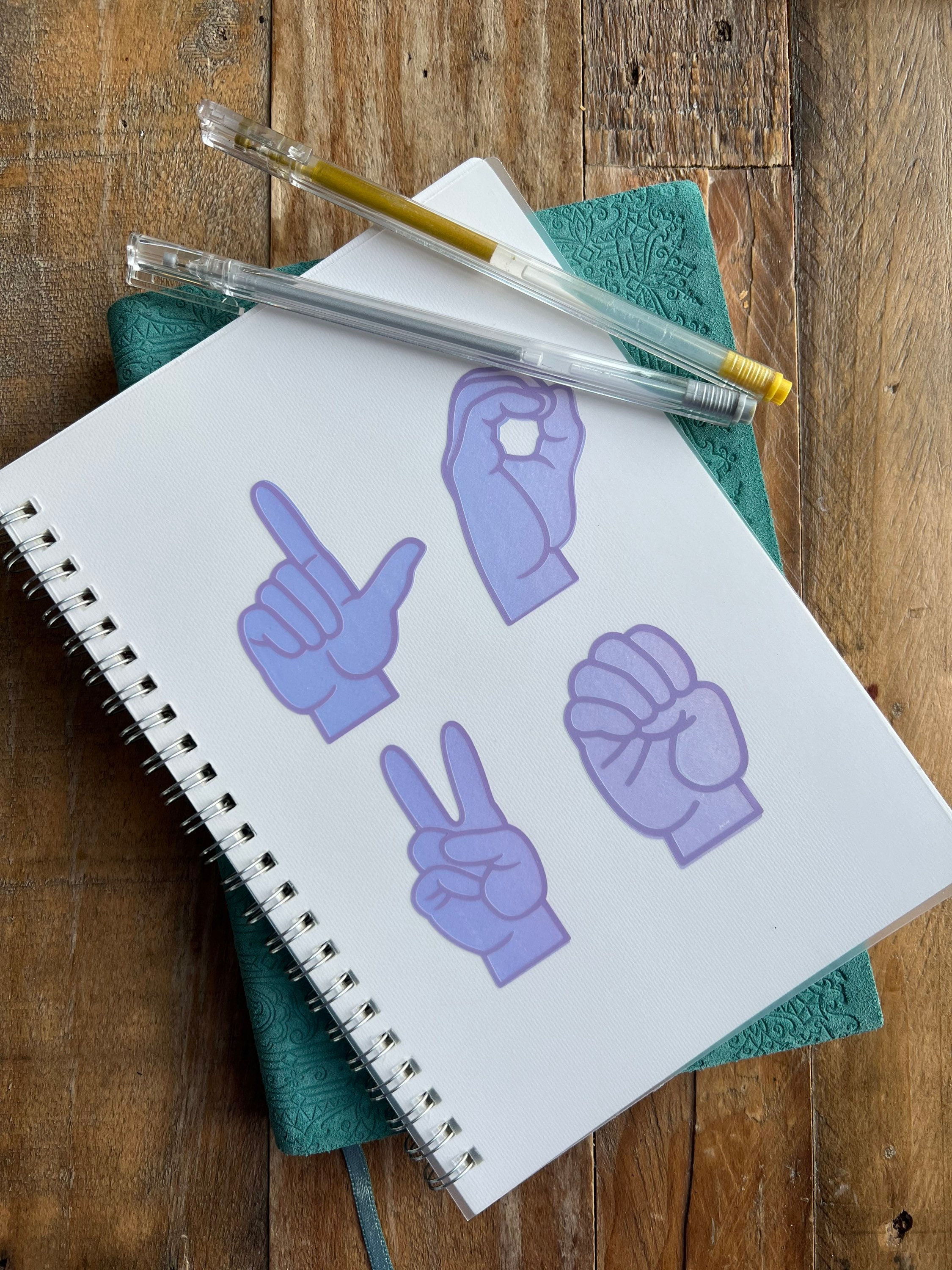 Sign Language Notebook / ASL Notebook / Holographic Notebook / ASL Love ...