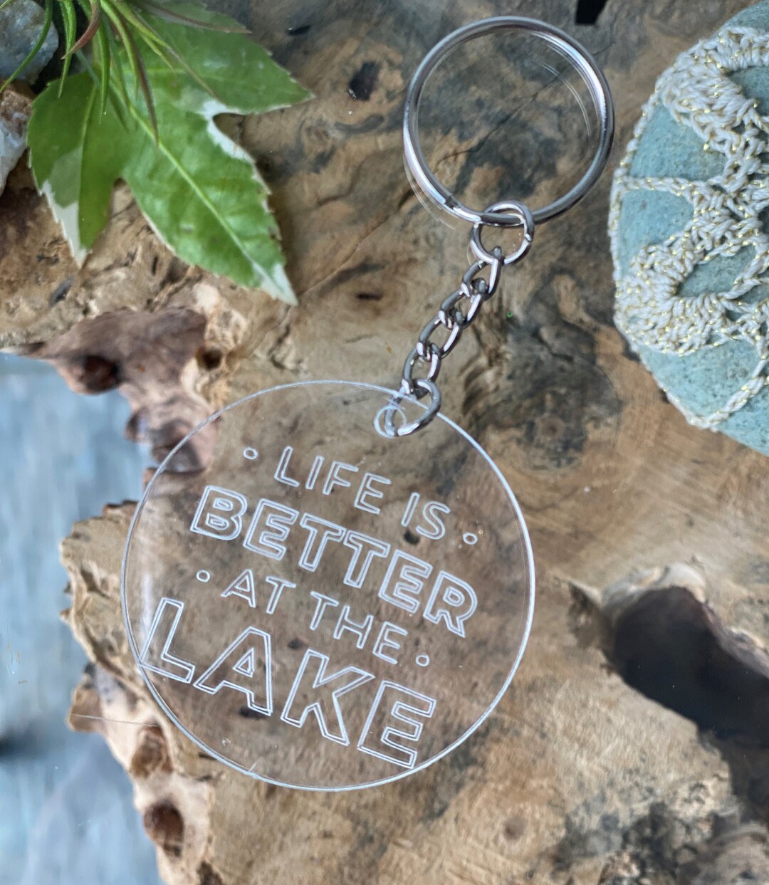 Life is Better at the Lake Keychain / Engraved Acrylic Keychain / 2 ...