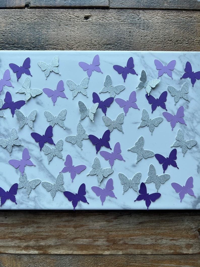 Purple Butterfly Confetti / Butterfly Party Decor / Butterfly - Etsy