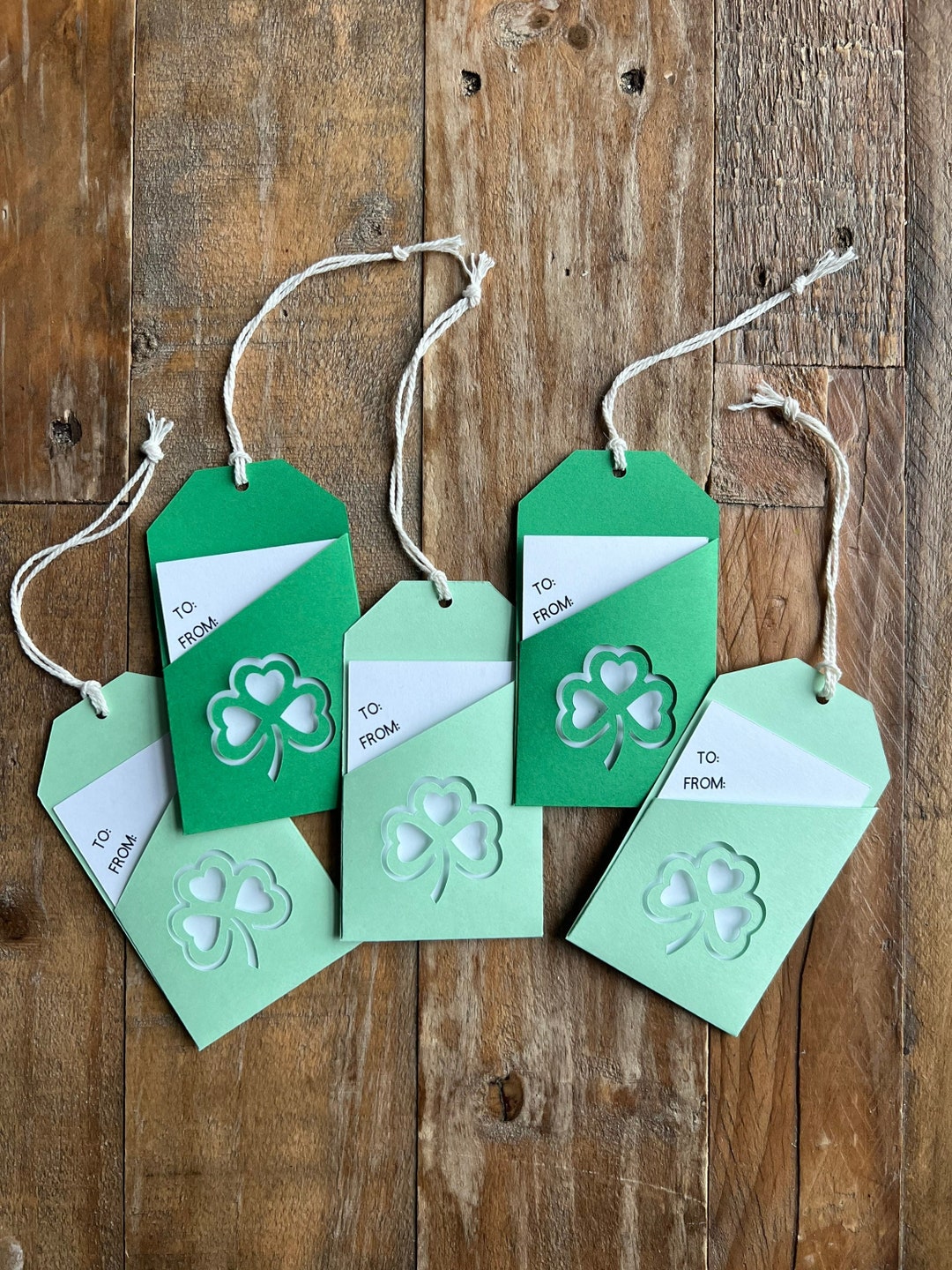 St. Patrick’s Day Gift Card Holders / Shamrock Gift Tag / Clover Gift ...