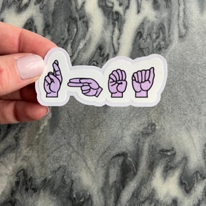 Personalized Sign Language Name Sticker / Custom ASL Name Decal / ASL ...