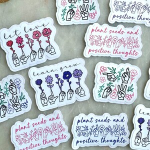 Sign Language Stickers / ASL Decals / ASL Sticker Pack / Inspirational ...
