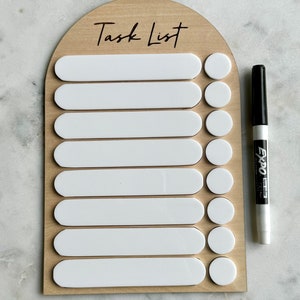 Task List Dry Erase Board / to Do List White Board / Time Organization ...