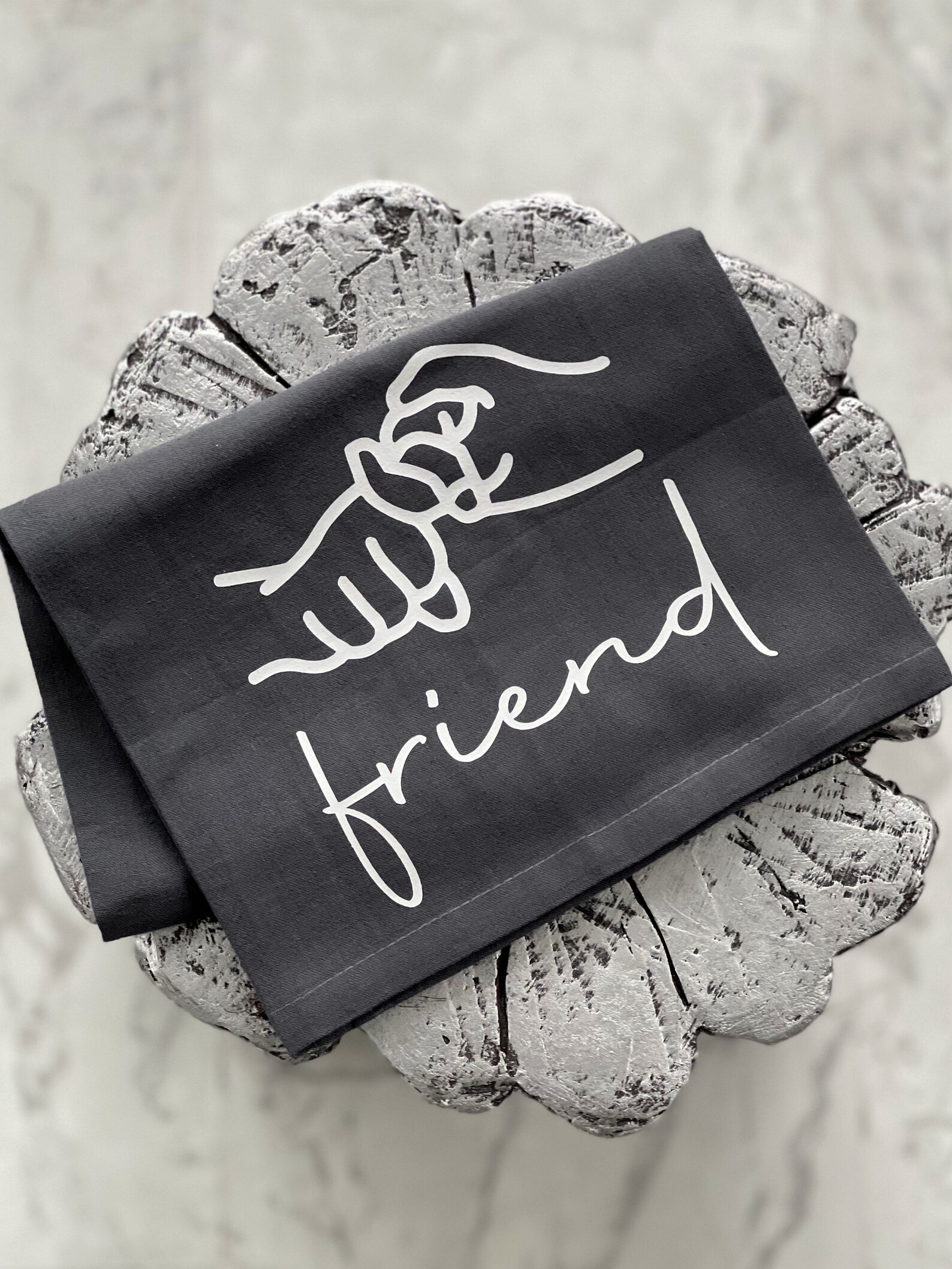 ASL Friend Tea Towel / Sign Language Gift for Friend / Sign - Etsy