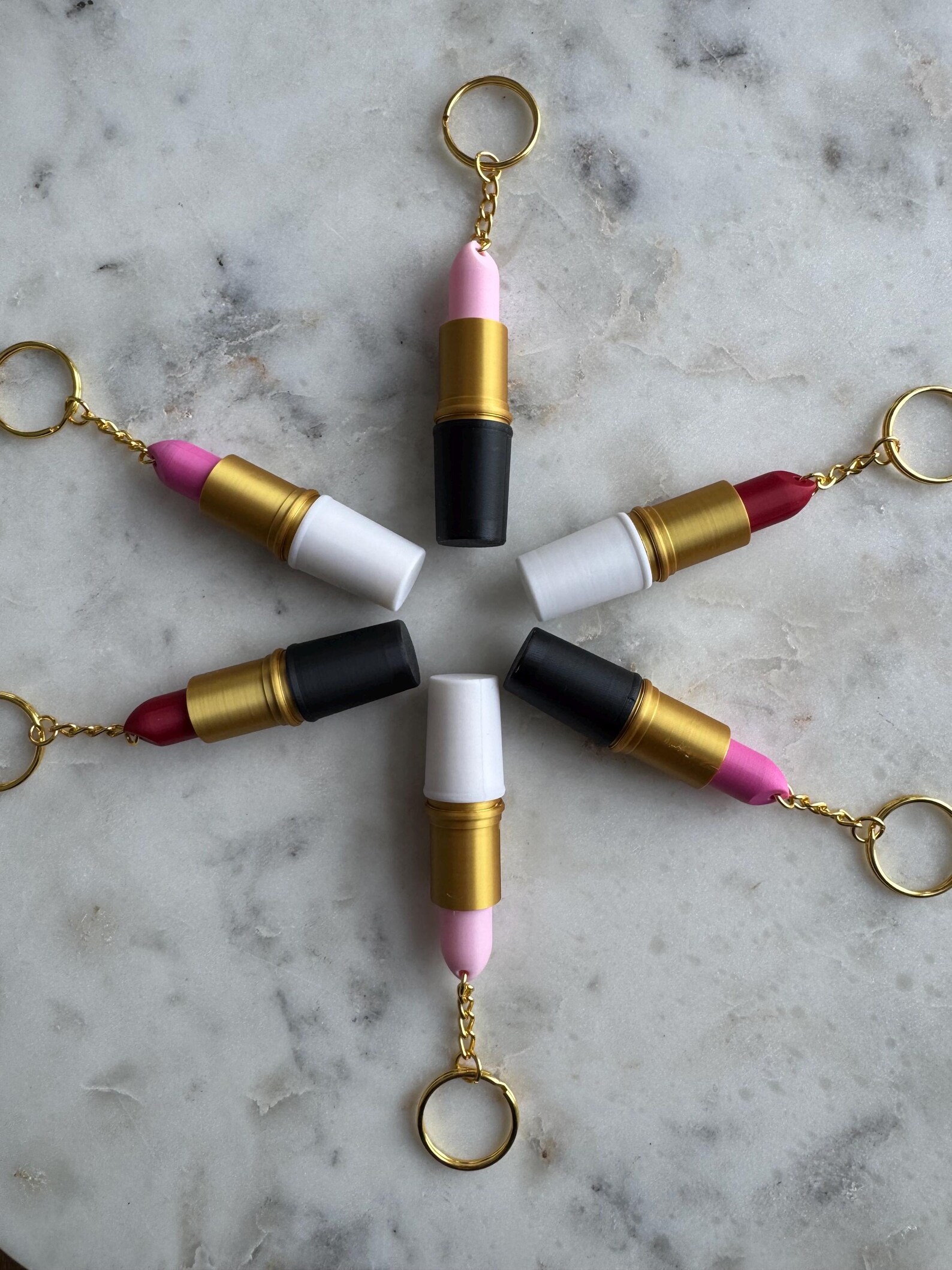 Lipstick Keychain Party Favor Set / Lip Gloss Key Chain / Purse Charm ...