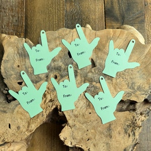 Sign Language Gift Tags / ASL Valentines Day Gift / ASL Gift Tag / Sign ...
