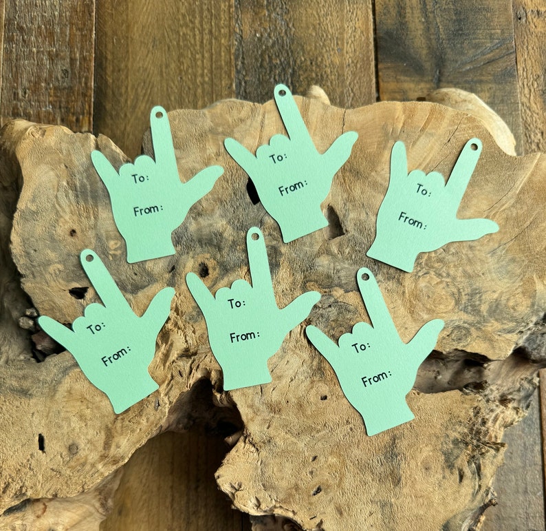 Sign Language Gift Tags / ASL Valentines Day Gift / ASL Gift Tag / Sign ...