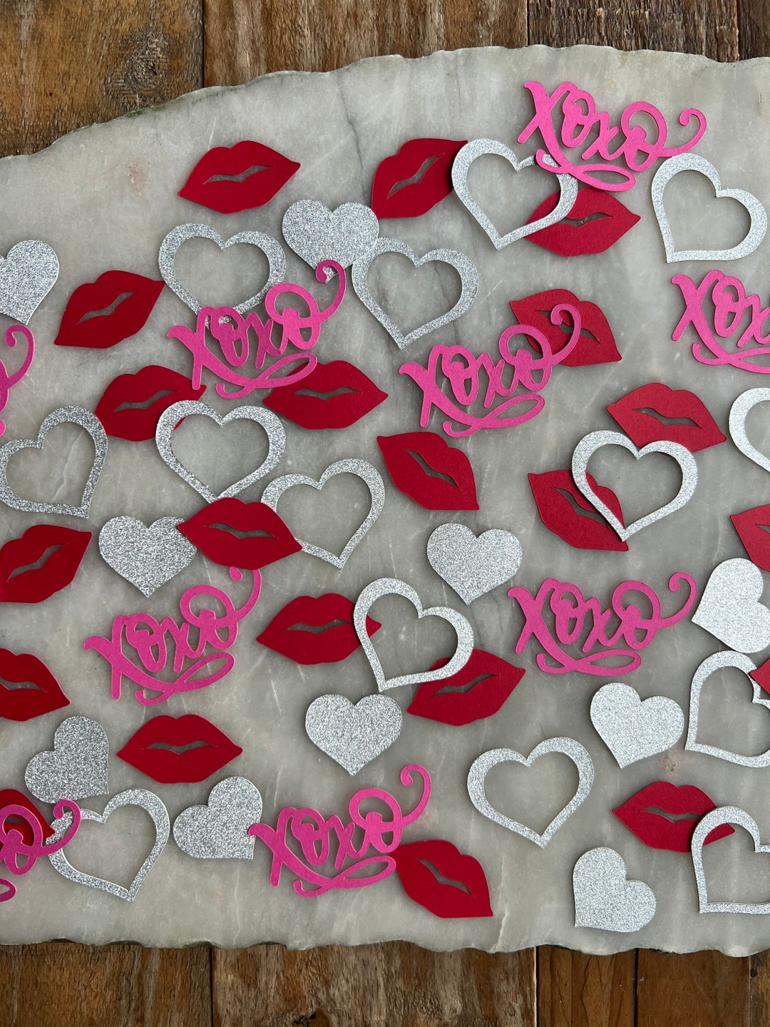 Valentine’s Day Confetti / Lips Confetti / XOXO Table Scatter / Card ...