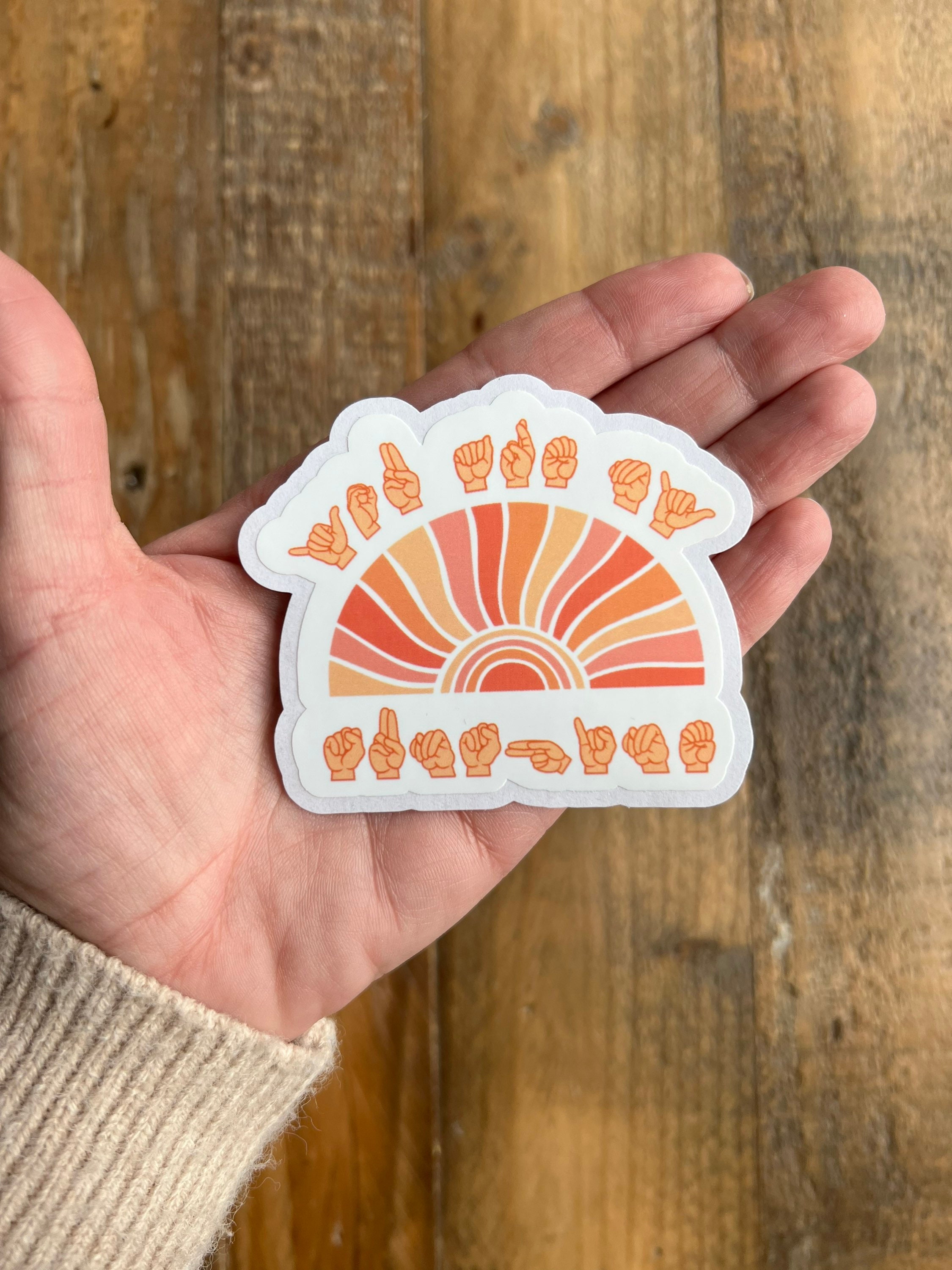 Sign Language Sticker / ASL Decal / You Are My Sunshine Stocker / ASL ...