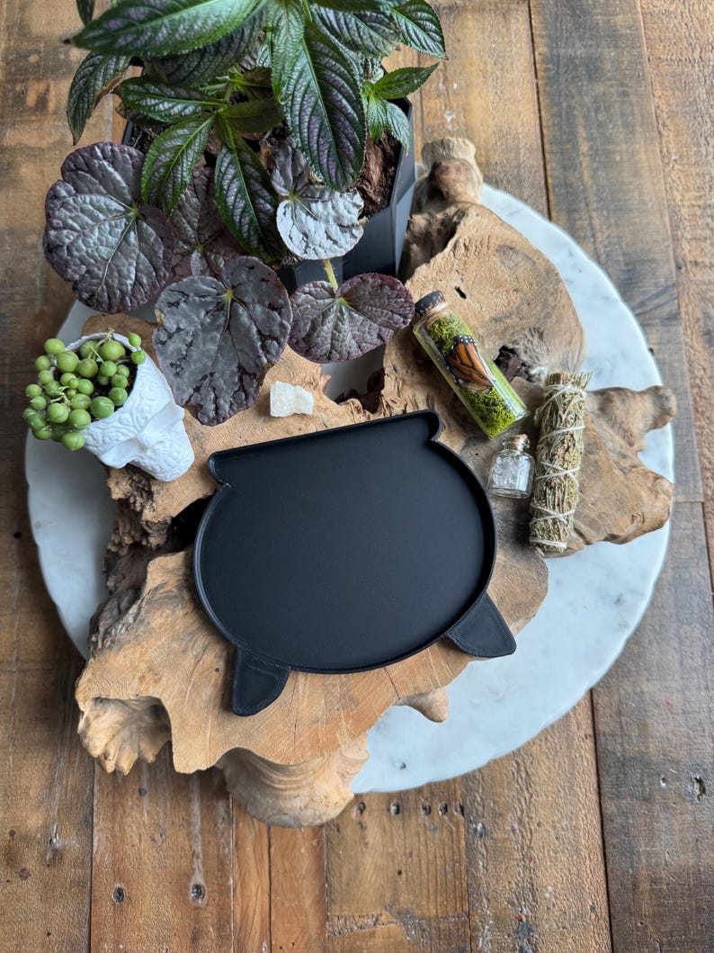 Witches Cauldron Tray / 3D Printed Halloween Trinket Tray / Witch Decor ...