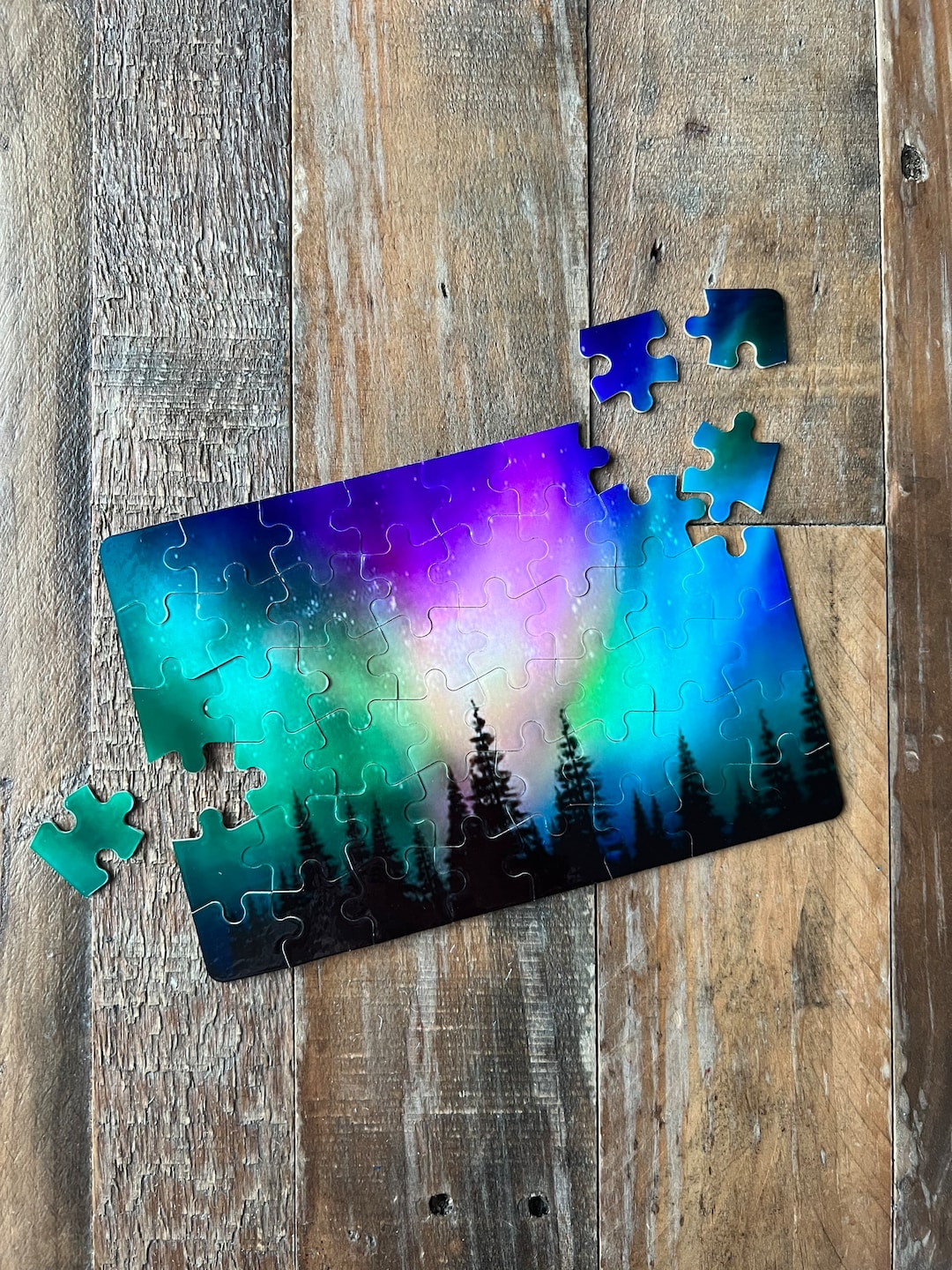 Northern Lights Puzzle / Polar Lights Jigsaw Puzzle / Alaska Gift ...