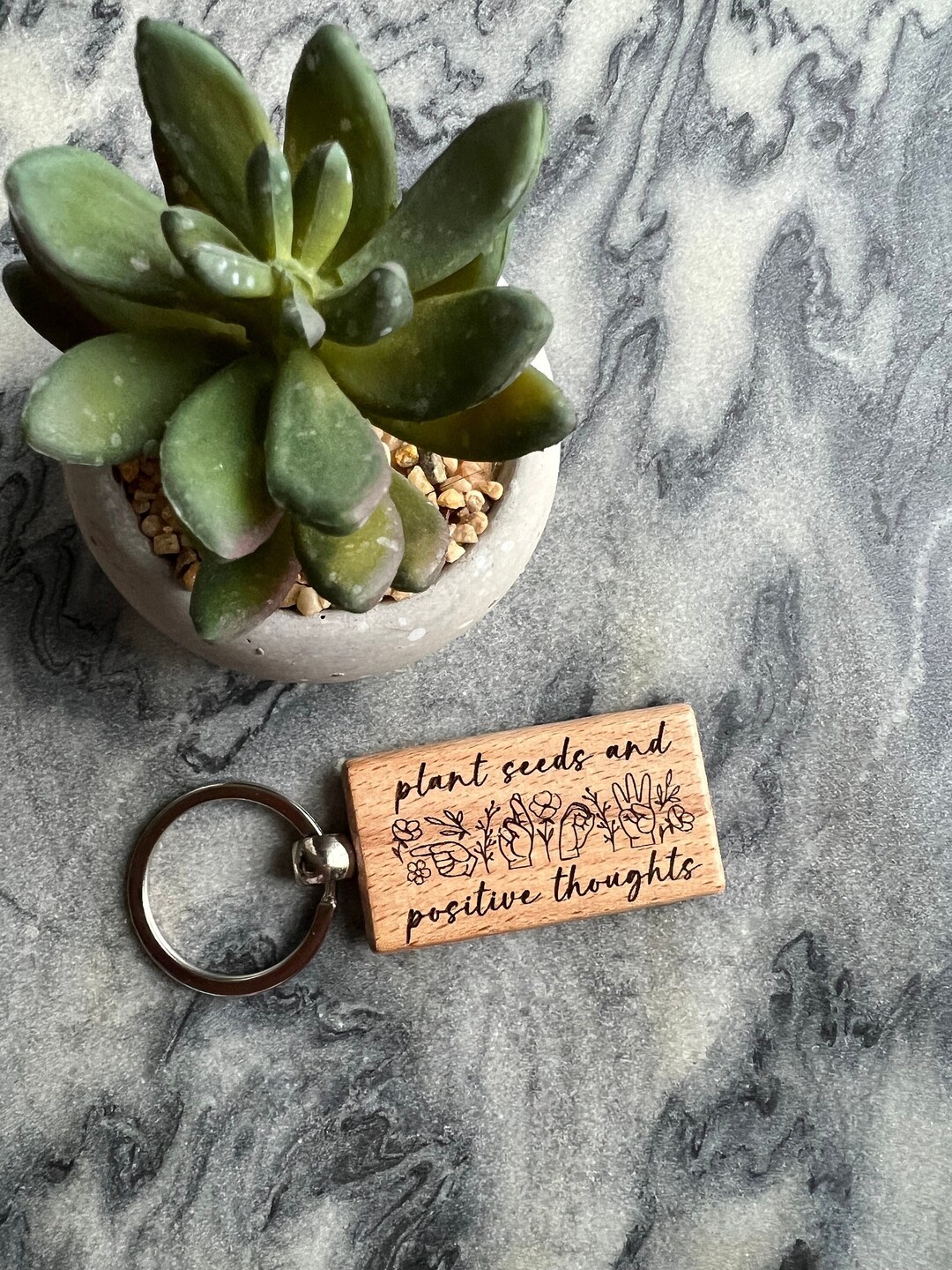 ASL Keychain / Sign Language Gift for Her / Sign Language Key Fob / ASL ...