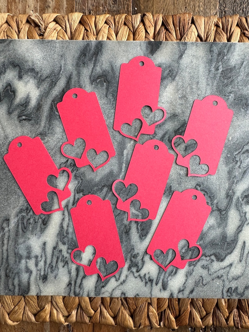 Heart Shape Gift Tags / Valentine’s Day Gift Wrap Accessories / Heart ...