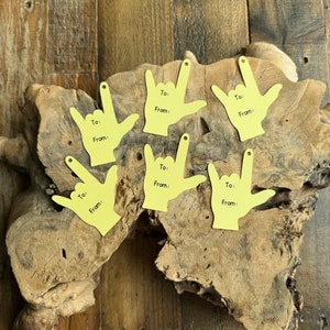 Sign Language Gift Tags / ASL Valentines Day Gift / ASL Gift Tag / Sign ...