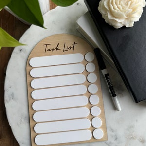 Task List Dry Erase Board / to Do List White Board / Time Organization ...