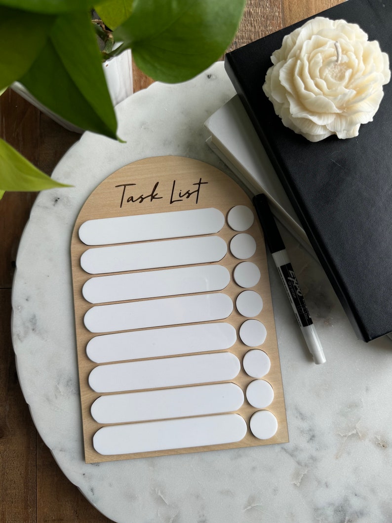 Task List Dry Erase Board / to Do List White Board / Time Organization ...
