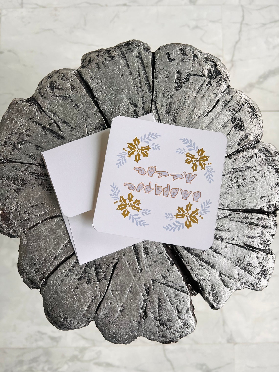 ASL Christmas Card / Sign Language Happy Holidays Card / Sign Language ...