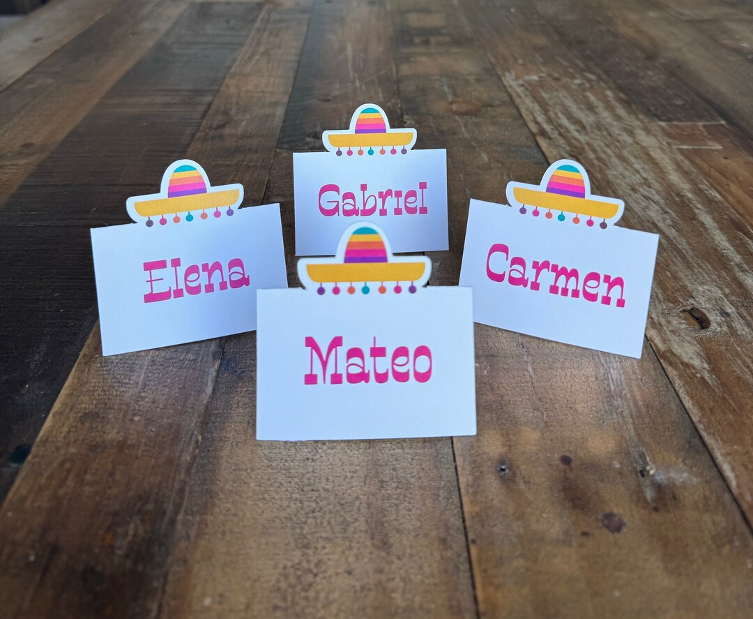Personalized Cinco De Mayo Place Cards / Mexican Seating Cards ...
