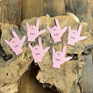 Sign Language Gift Tags / ASL Valentines Day Gift / ASL Gift Tag / Sign ...